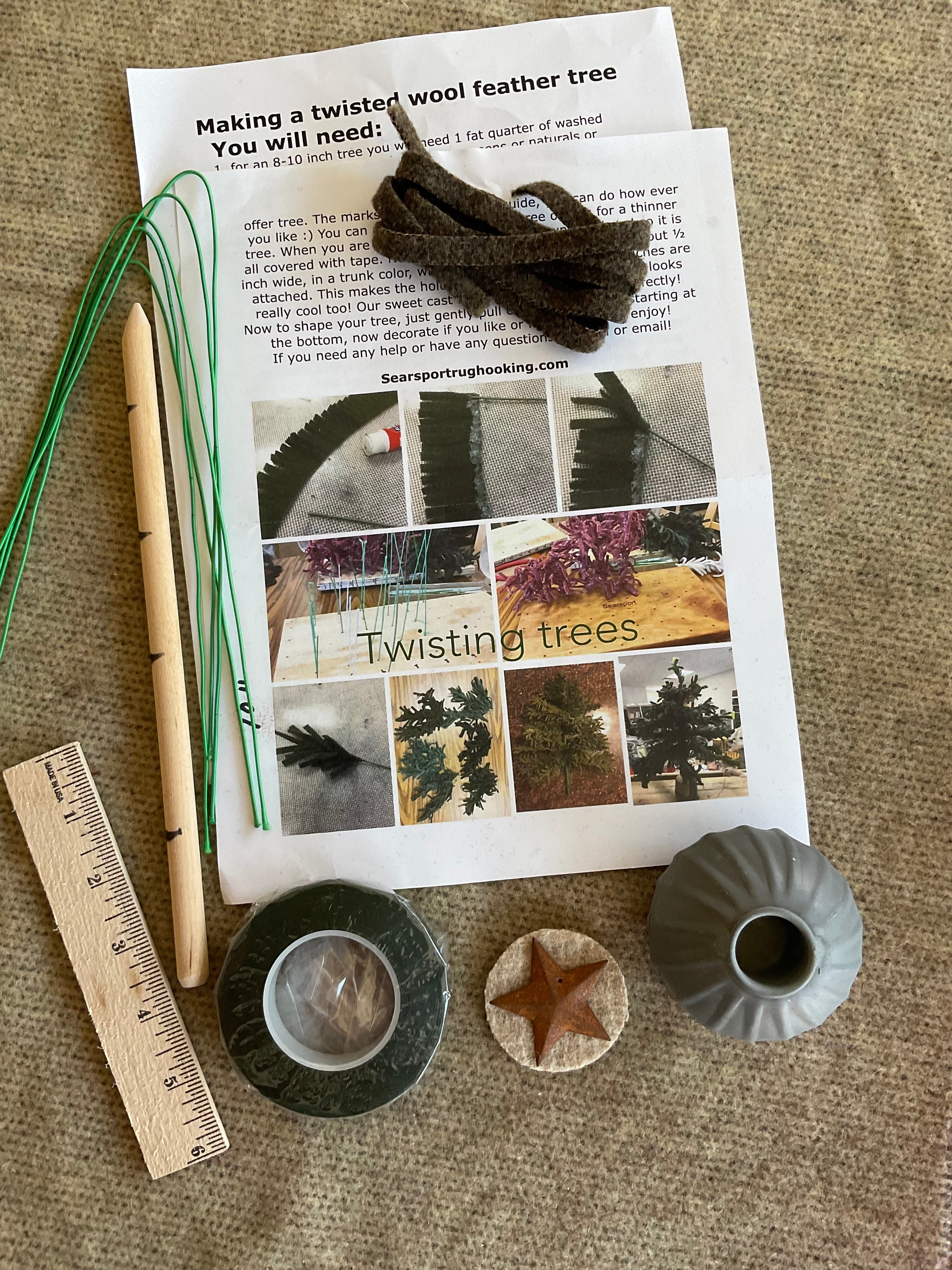 Wooly Feather Trees – Searsport Rug Hooking