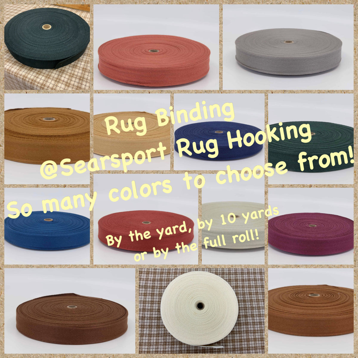 Rug Binding by the yard – Searsport Rug Hooking