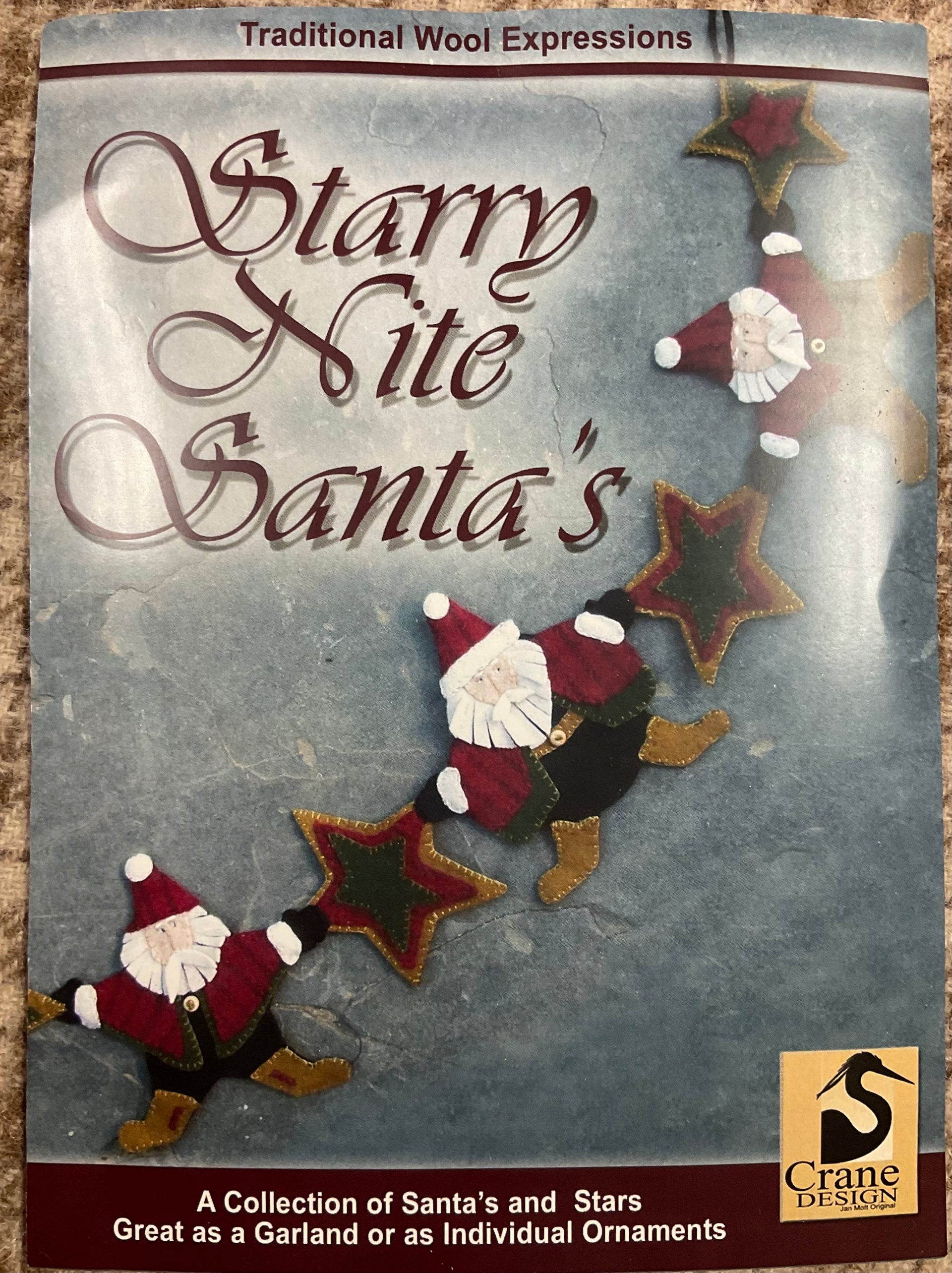 Starry Night Santa Garland – Searsport Rug Hooking