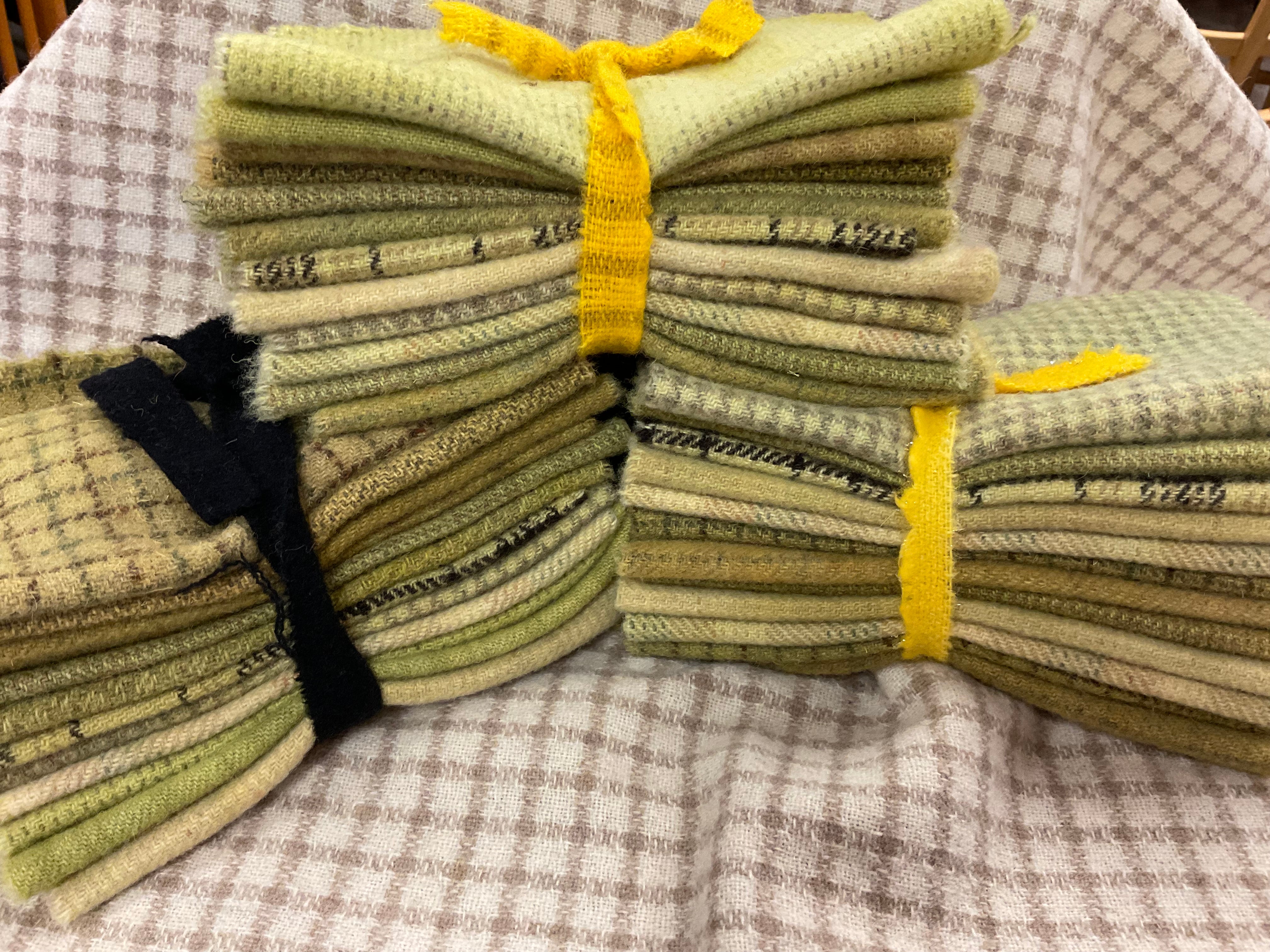 Washed Wool bundles – Searsport Rug Hooking