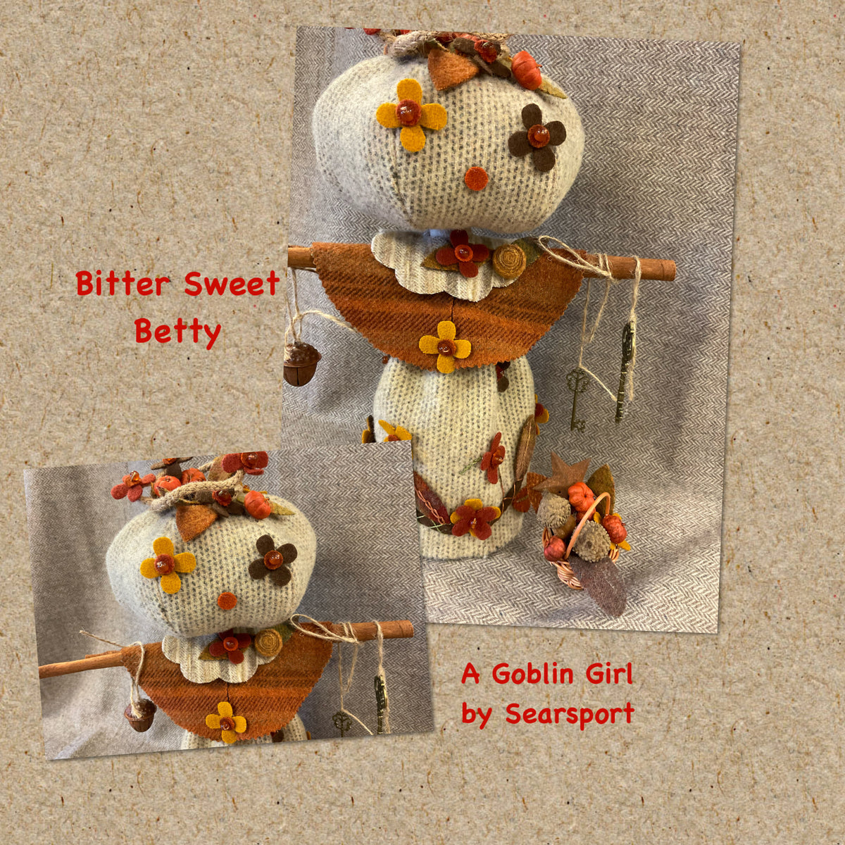Bitter Sweet Betty Goblin Girl FULL Kits – Searsport Rug Hooking