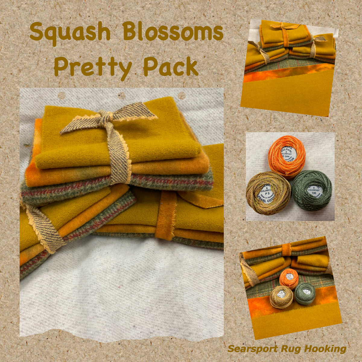 Squash Blossoms Pretty Pack 118 – Searsport Rug Hooking