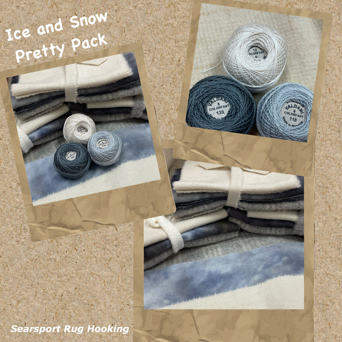 Pretty Pack Snow and Ice #122 – Searsport Rug Hooking