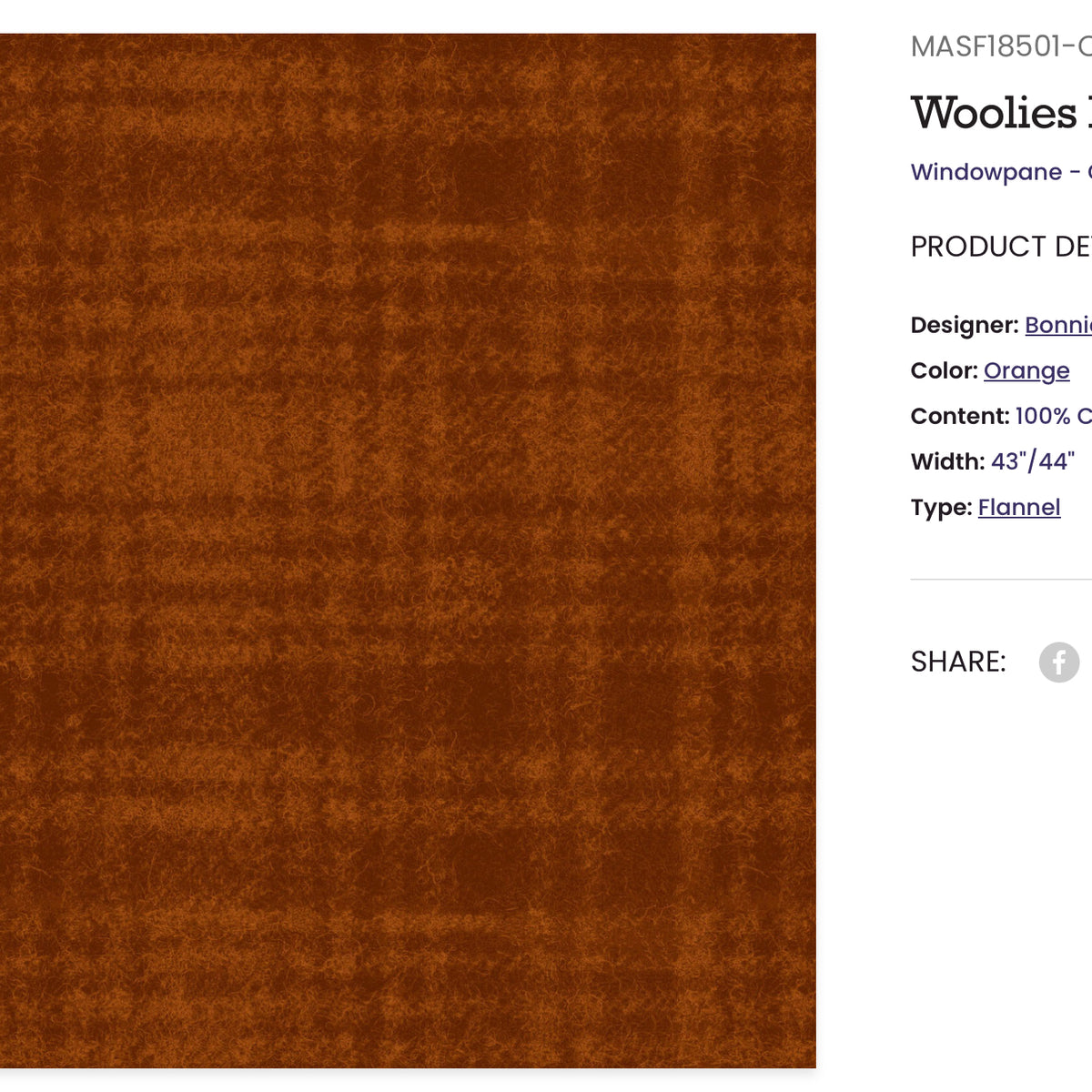 Orange Windowpane Flannel – Searsport Rug Hooking