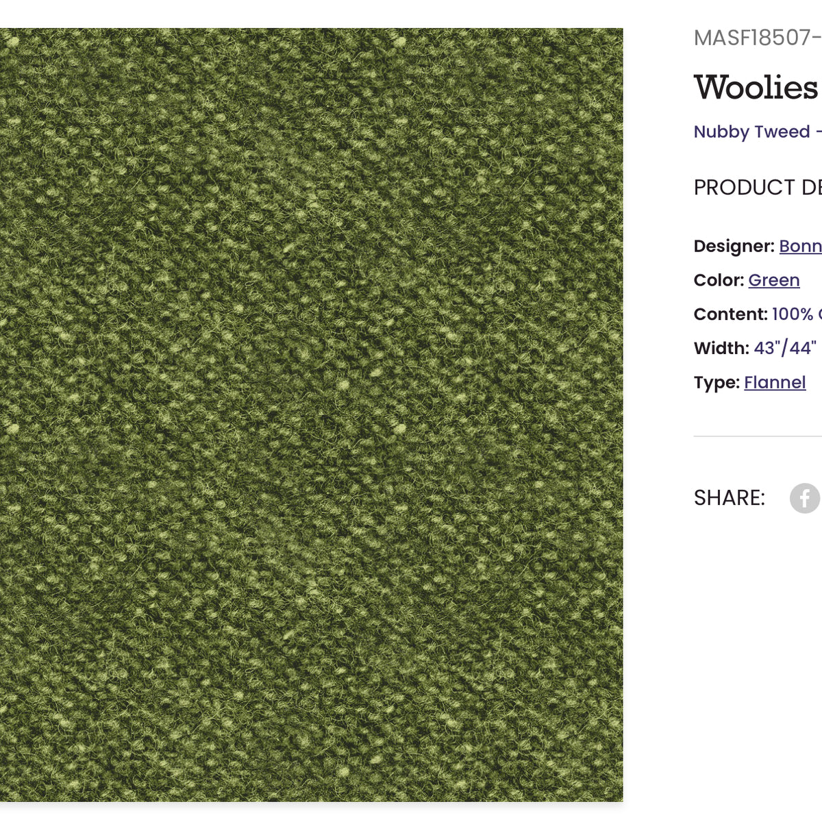 Green Nubby Tweed Flannel – Searsport Rug Hooking