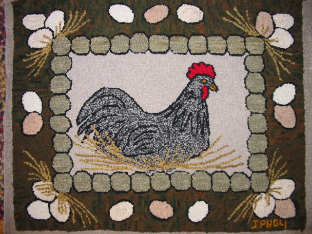 Hen on Nest – Searsport Rug Hooking