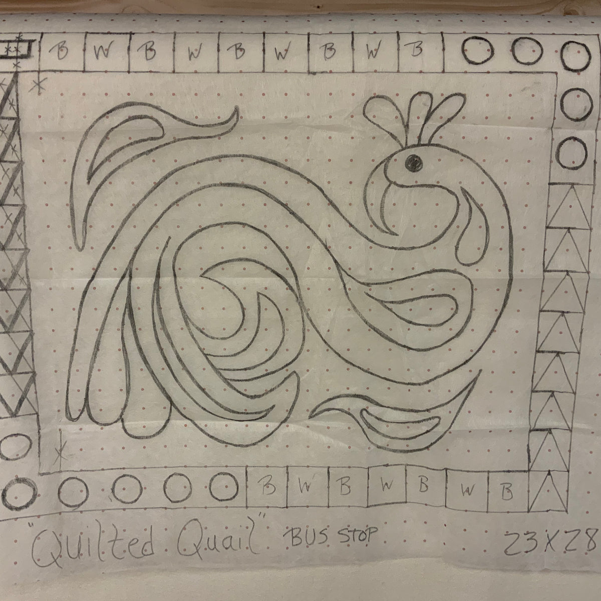 Quilted quail – Searsport Rug Hooking