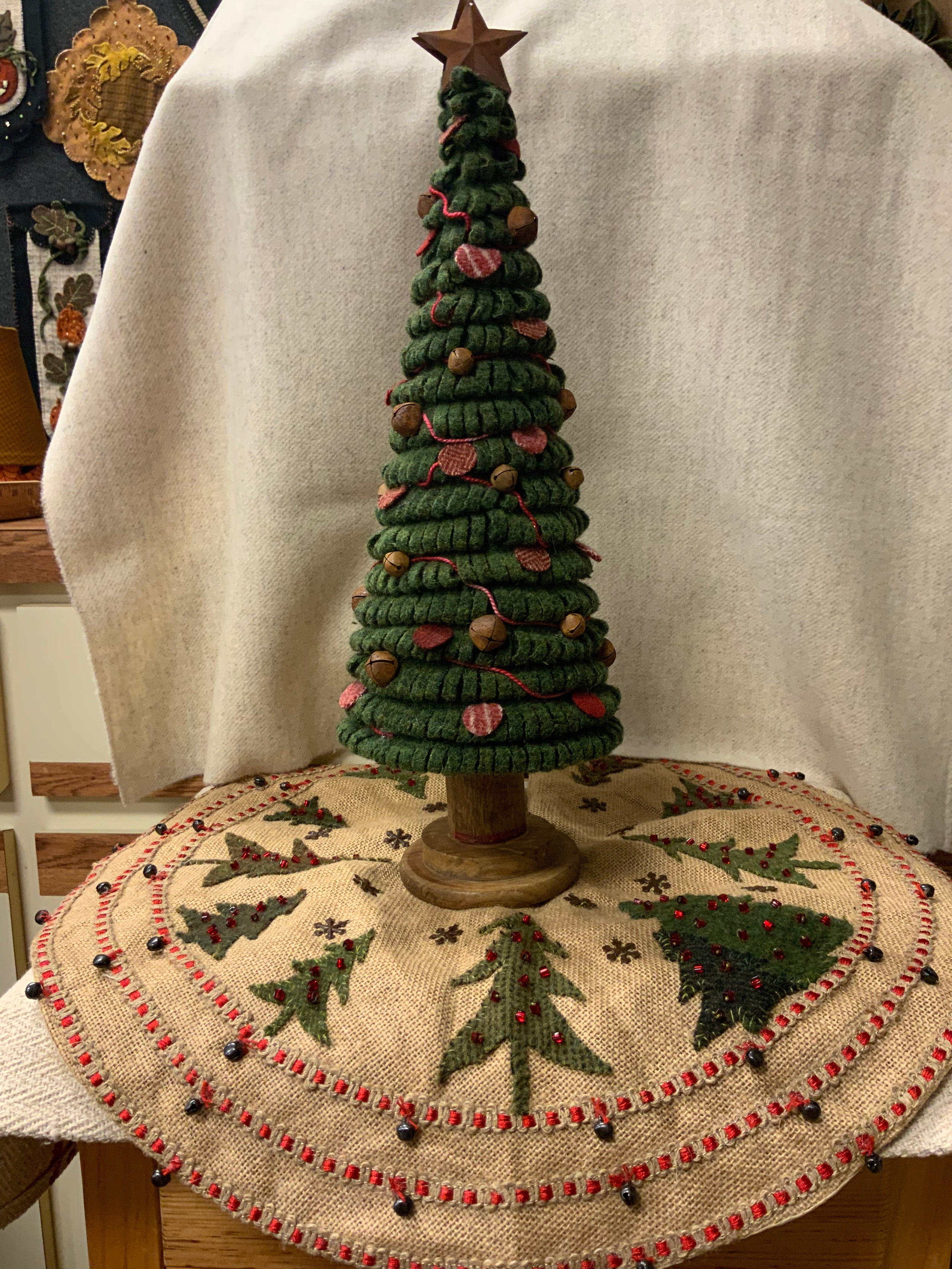 14 in Wooly Cone Tree Kit – Searsport Rug Hooking