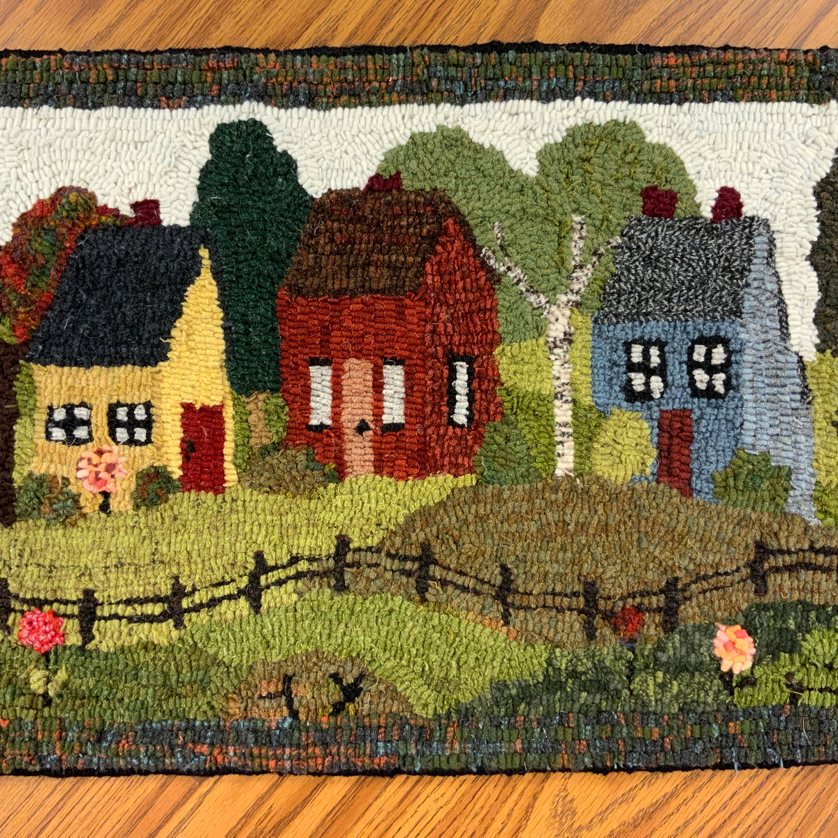 Little Town 16x24 – Searsport Rug Hooking